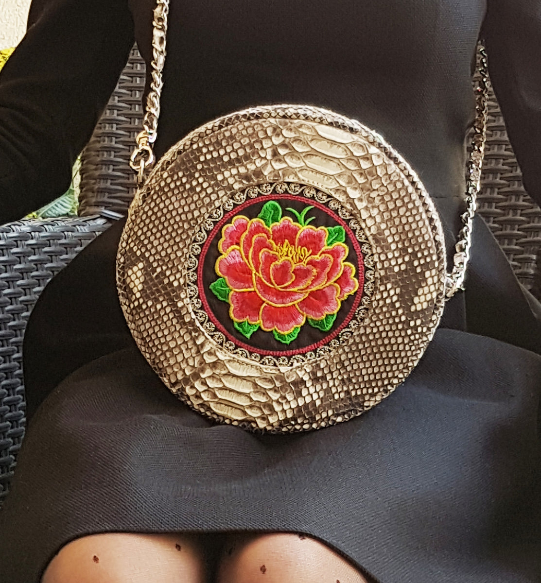 Mini Blossom leather shoulder bag – Hana Hani